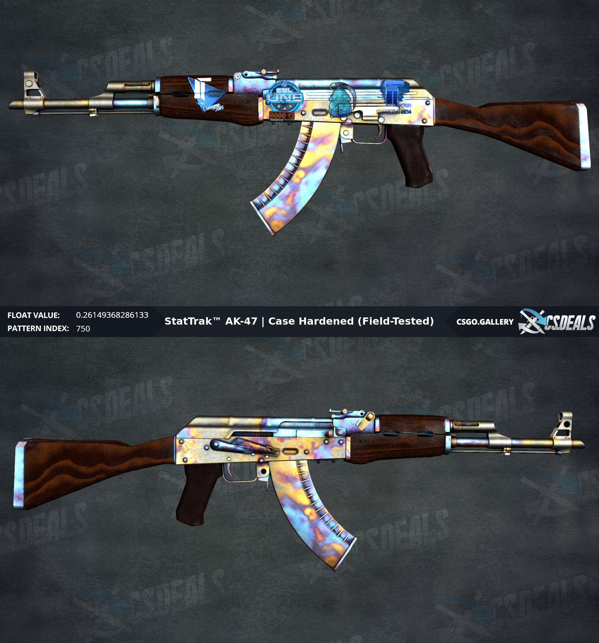 [Store] AK-47 CH Bluegem w/Titan Holo, Unapplied Kato 2014 stickers ...