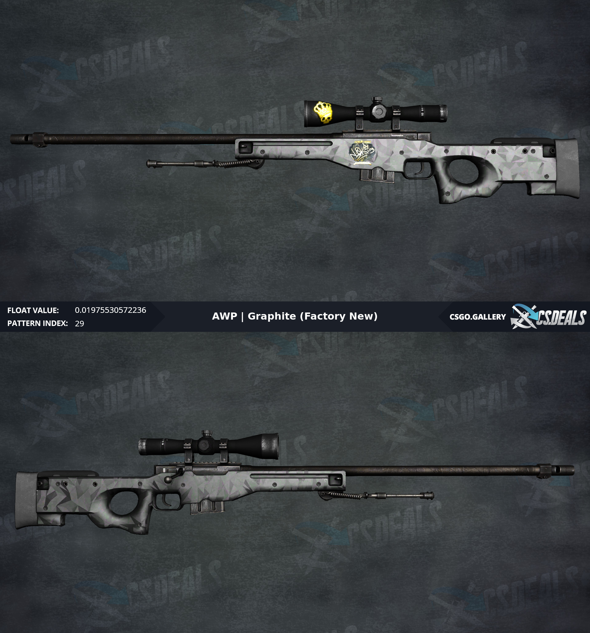 [PC] AWP Graphite 0.01 w/ Crown (Foil) on scope : r/GlobalOffensiveTrade