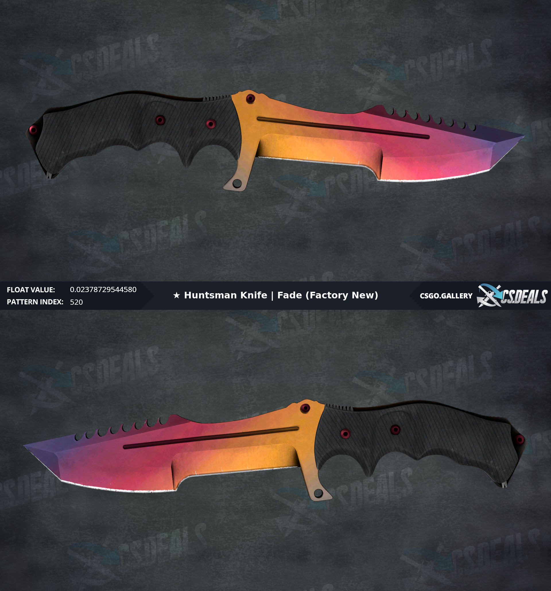 [H] Huntsman Fade 0.02 100% fade , Gloves Fade .19 [W] 13 Arcs, 33 arcs ...