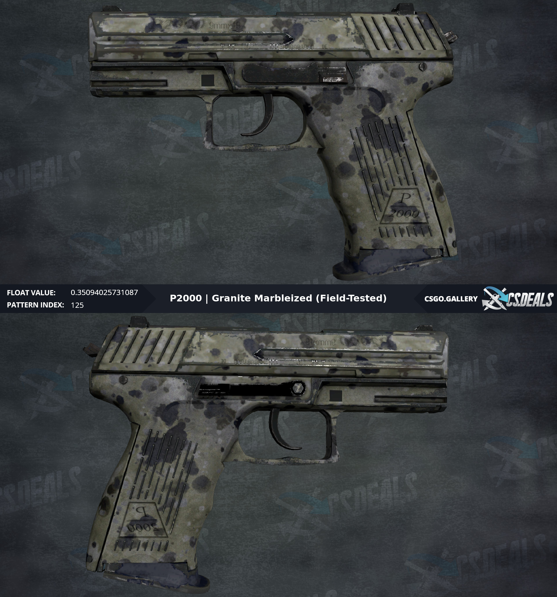 [Store] 4x P2000 Granite Marbleized "Hamster pattern", 3x Glock Moonrise "Star pattern", AWP PAW ...