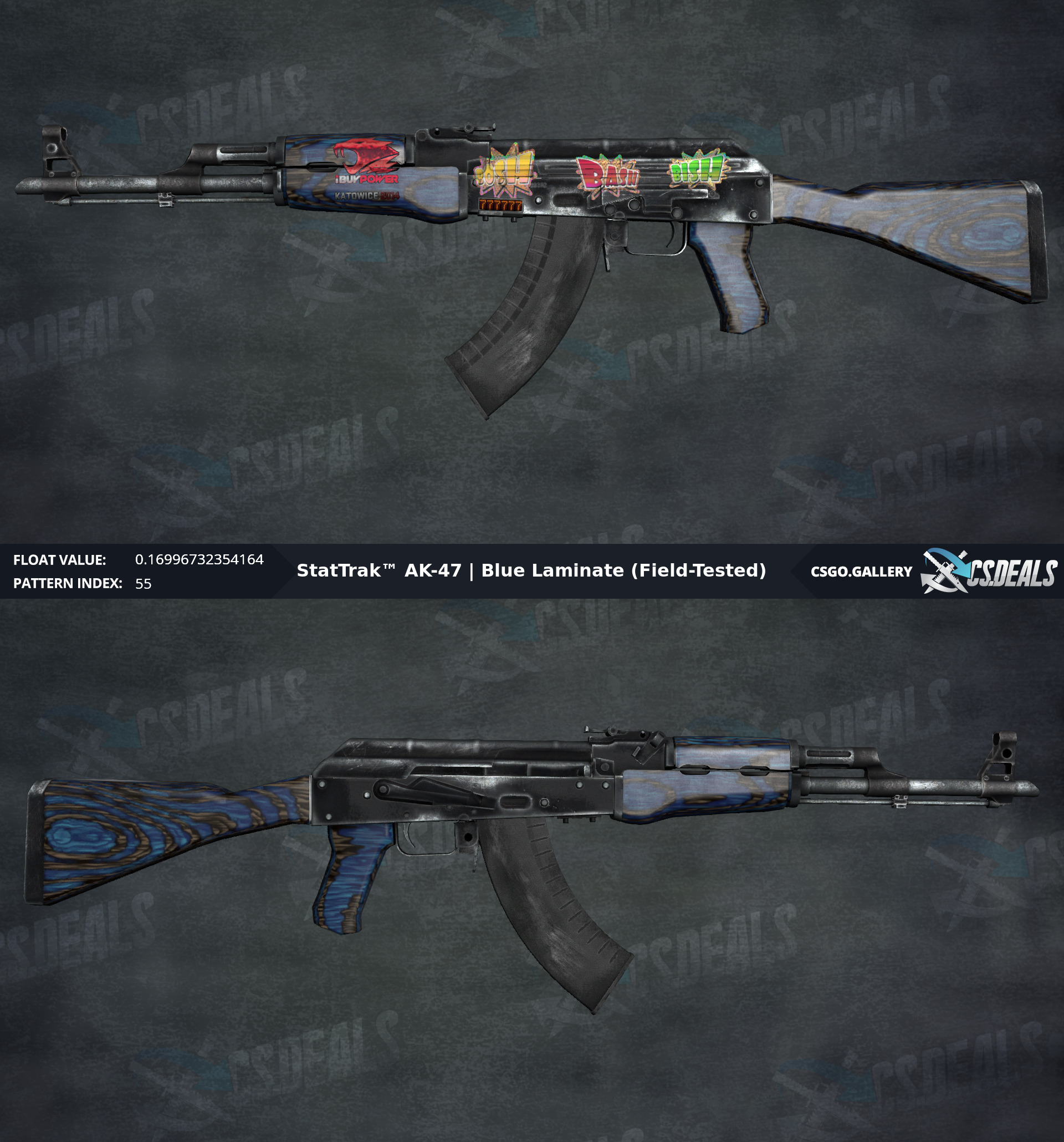 [PC]ST Ak-47 Blue laminate FT with iBP Holo Kato'14 on wood : r ...