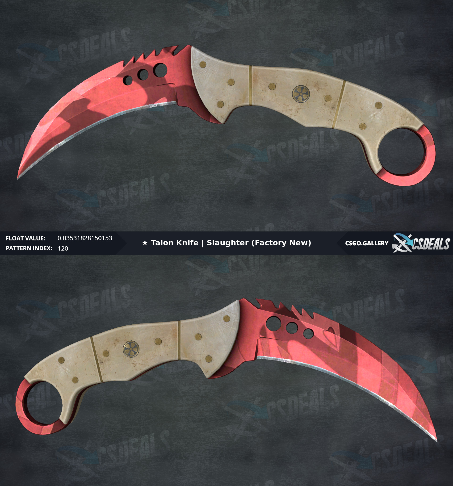 [PC] Talon Slaughter Factory New with Backside Heart, no scratches : r ...