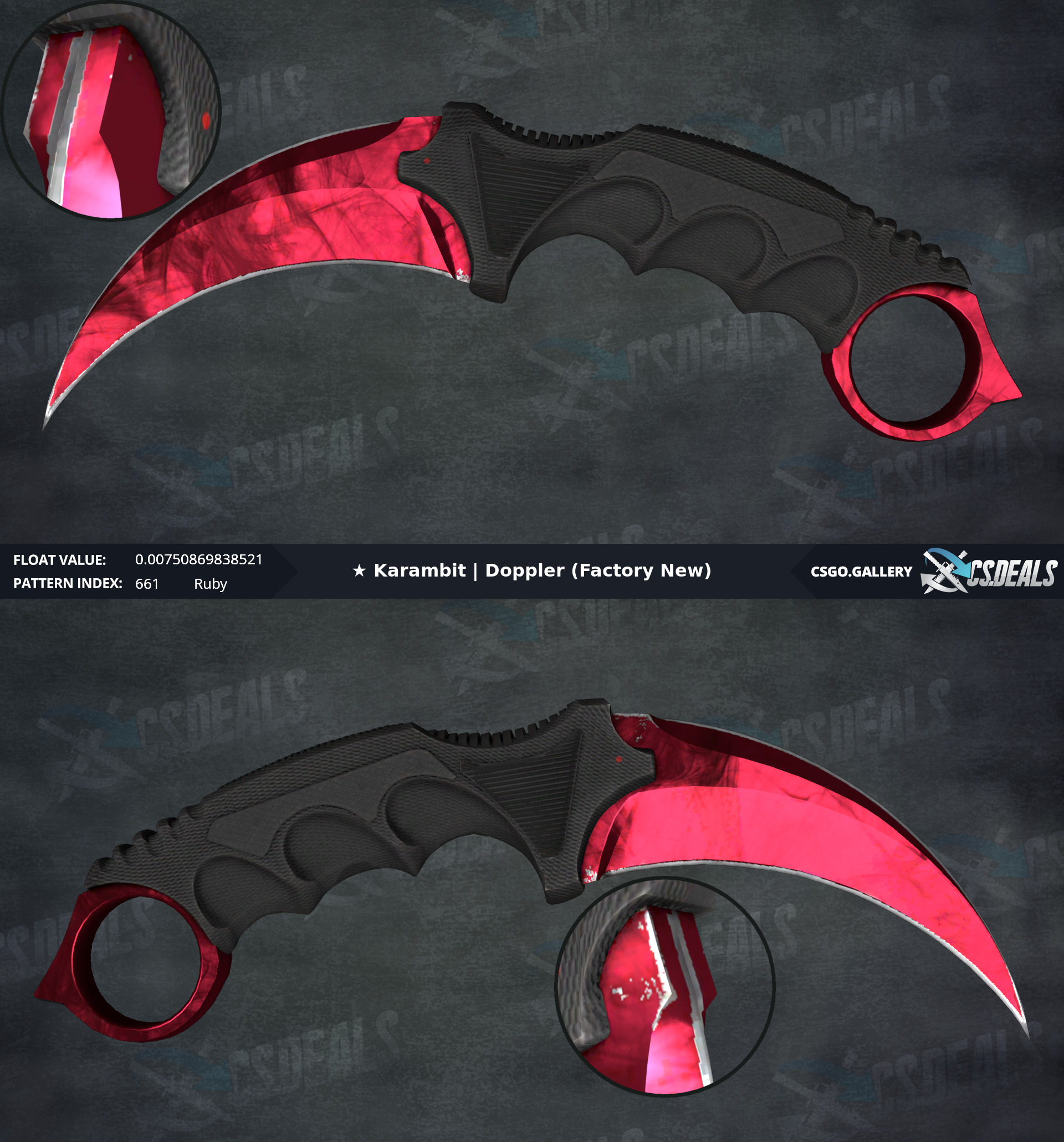 [PC] Karambit Ruby 0.007 Pixel corner? : r/GlobalOffensiveTrade