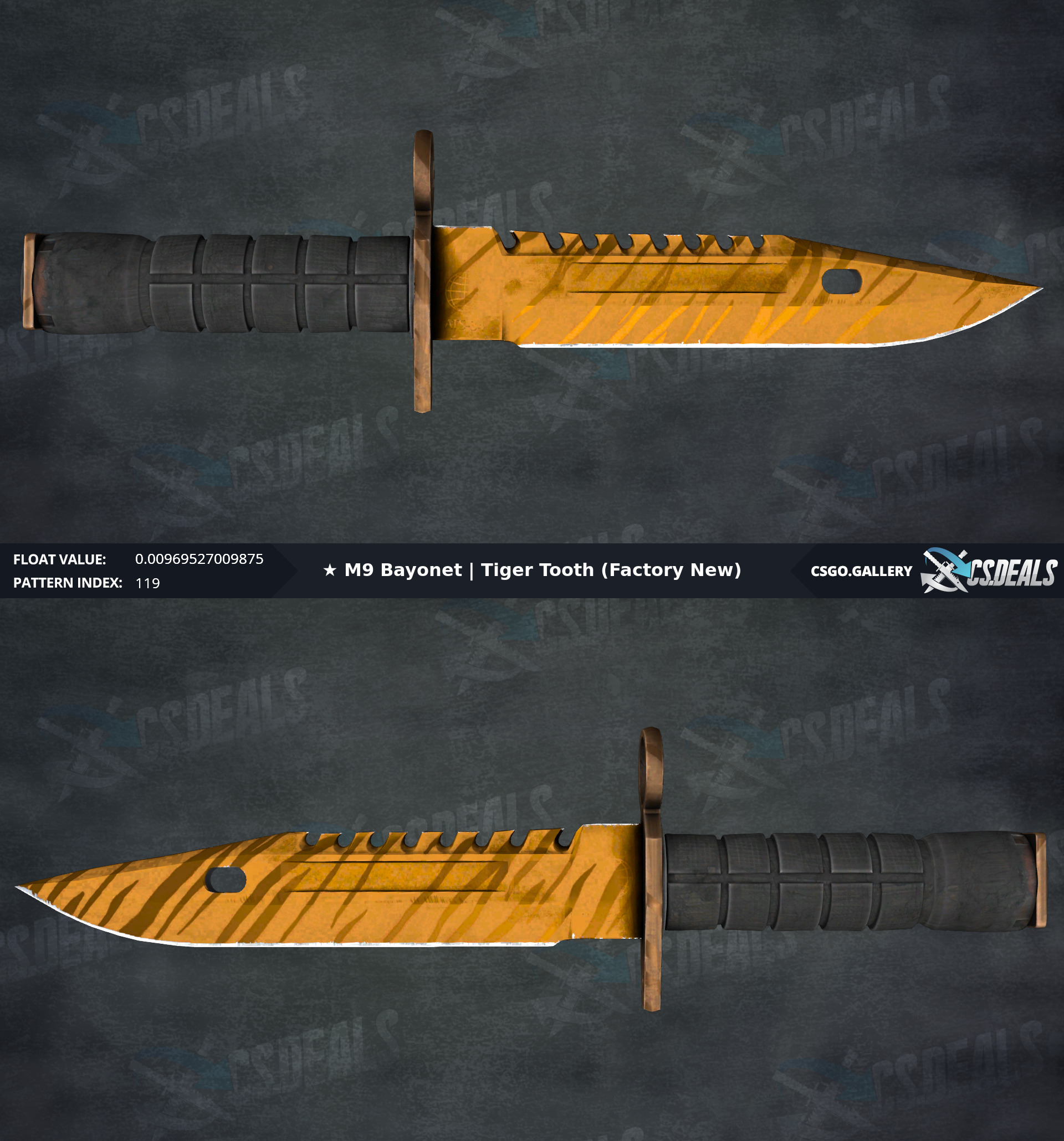 [H] M9 bayonet tiger tooth FN 0.0096 and Flip knife marble fade TC FN 0 ...