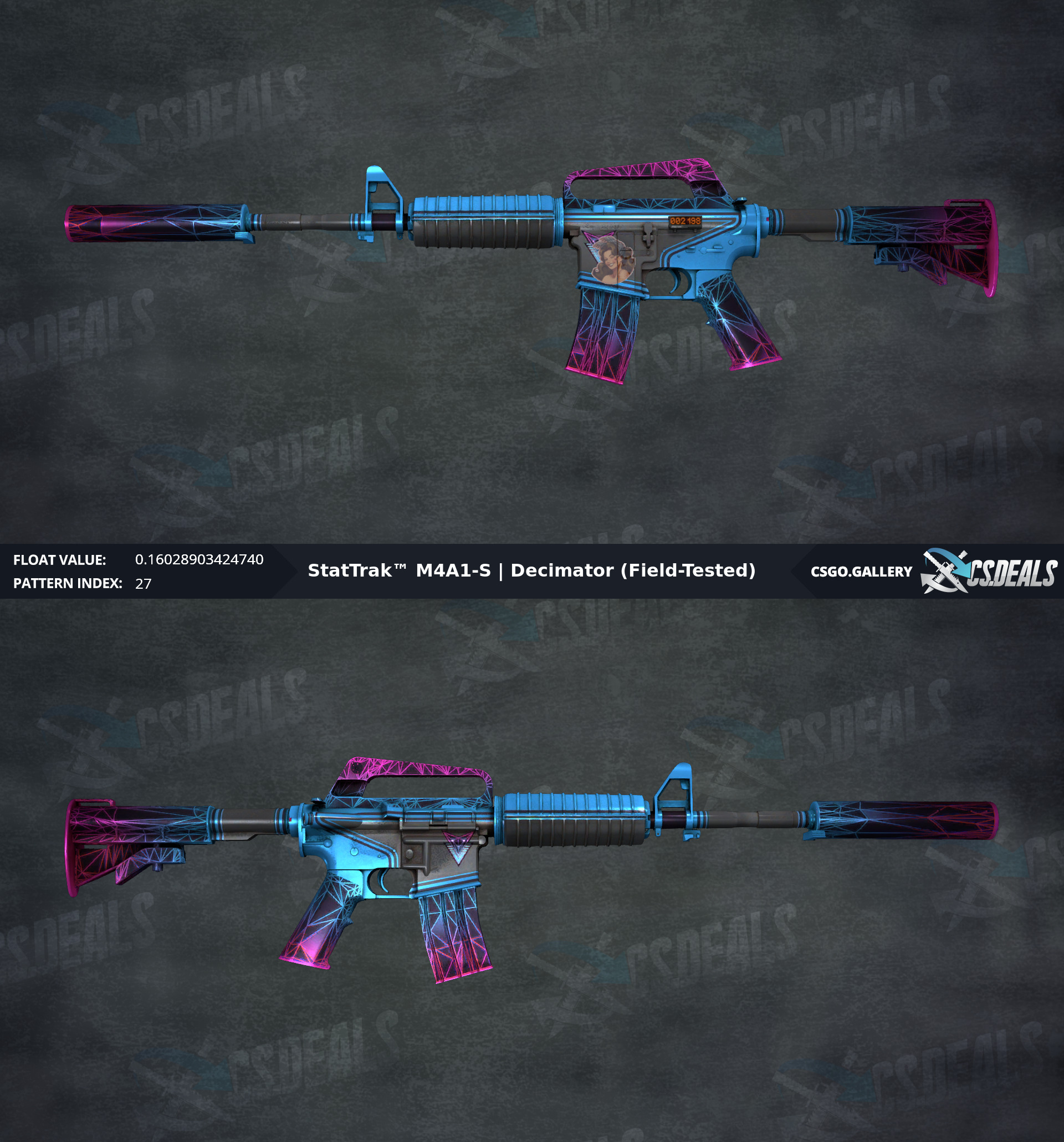 [LPH] M4A1-S ST Decimator ft 0.160fv /w Ivette sticker and name tag [w ...