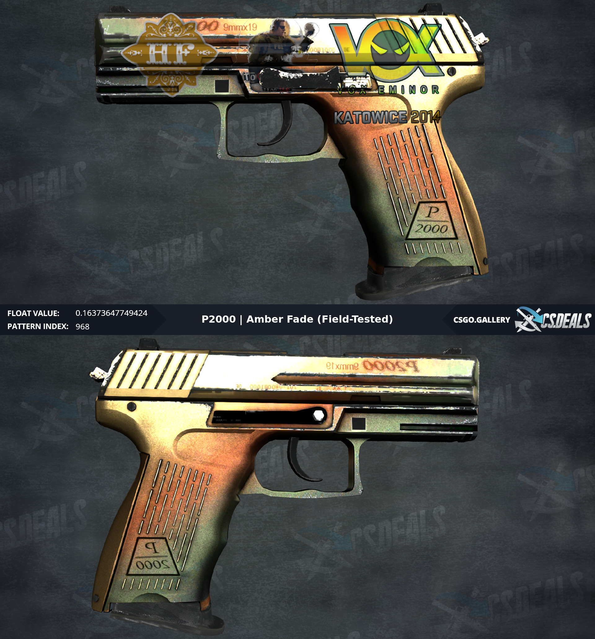[PC] P2000 Amber Fade FT /w VOX K14 holo above handle : r ...