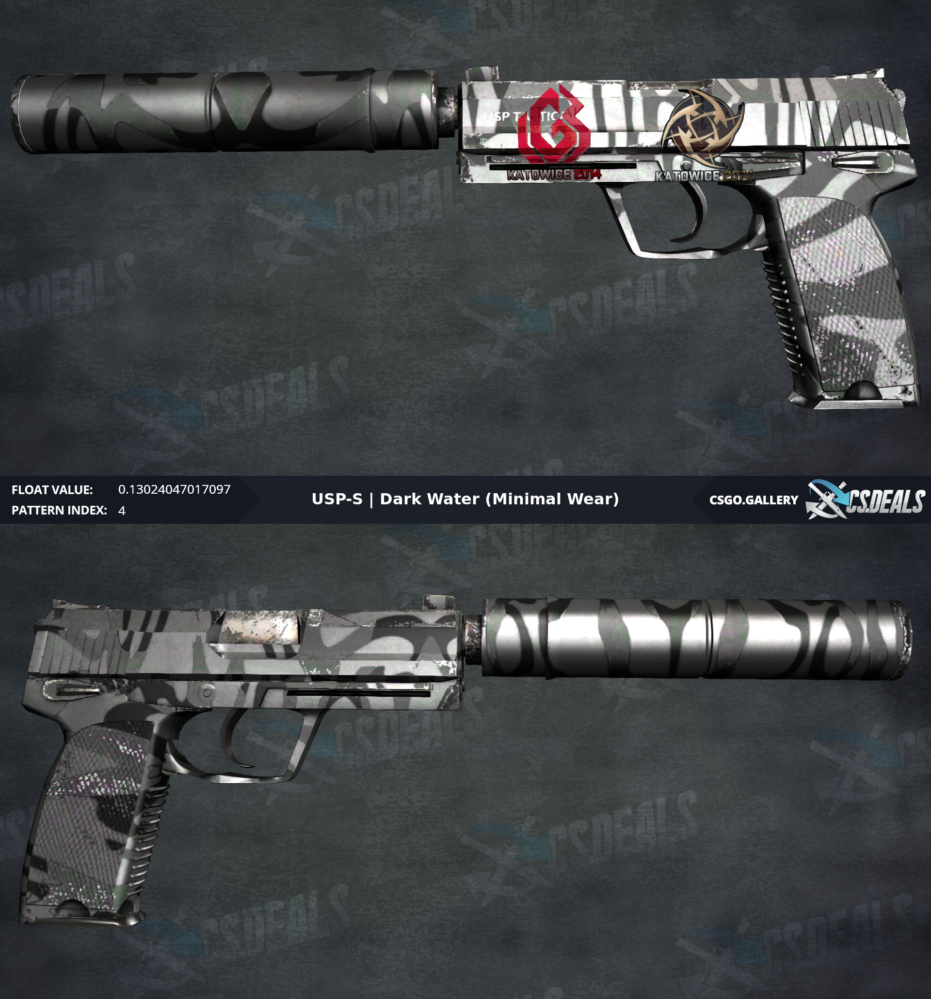 [PC] USP | Dark Water w/ LGB & NIP katos, AWP | Graphite w/ 2 CLG Foils ...