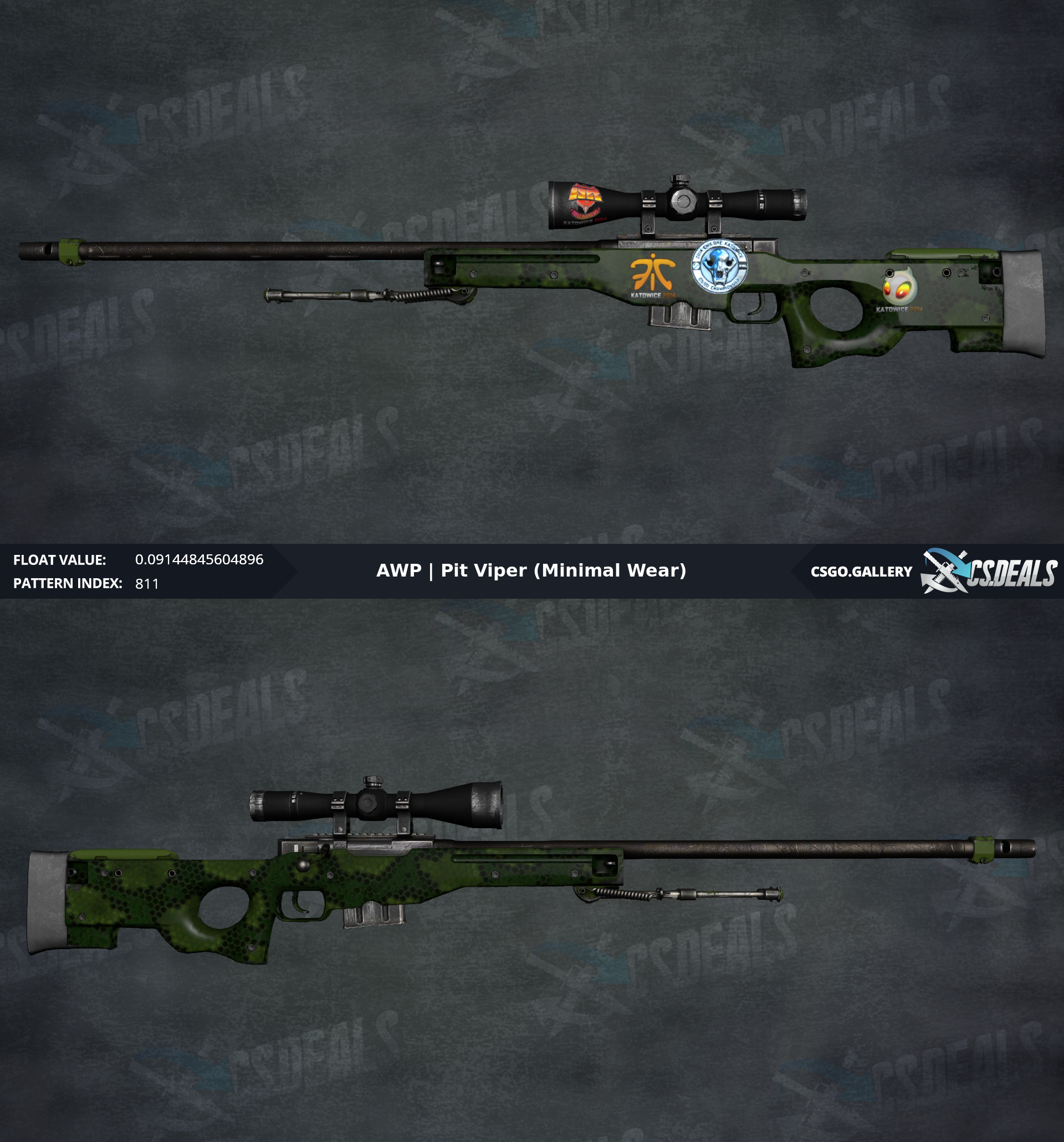 [PC] AWP Pit Viper with 4x Kato 2014 holo's : r/GlobalOffensiveTrade